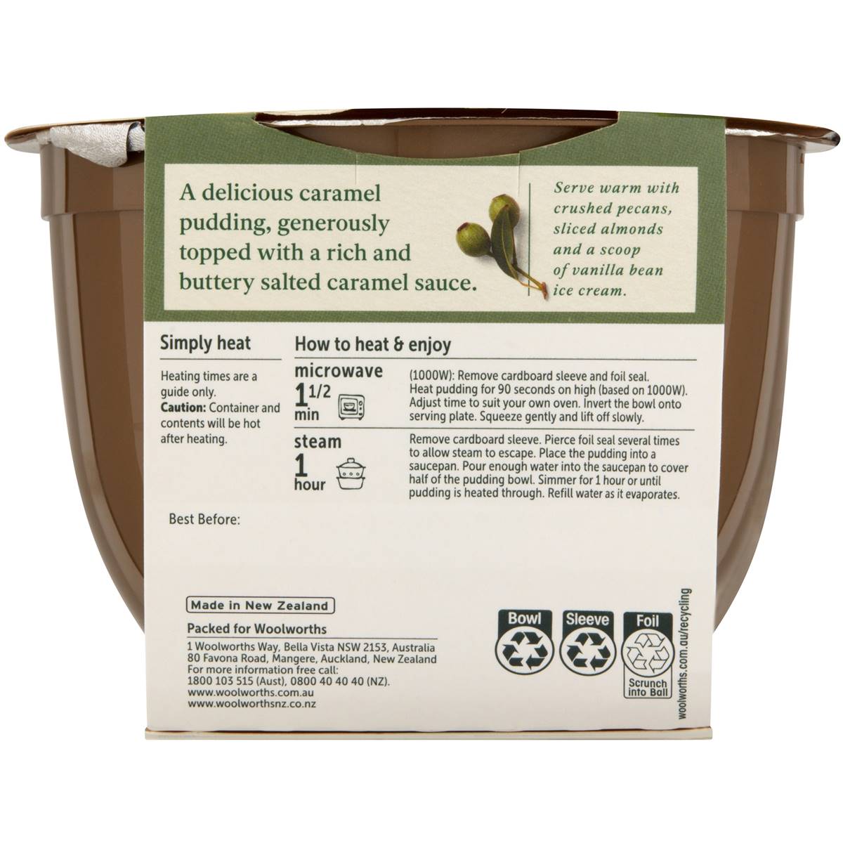 Woolworths Indulgent Salted Caramel Pudding 500g | Woolworths
