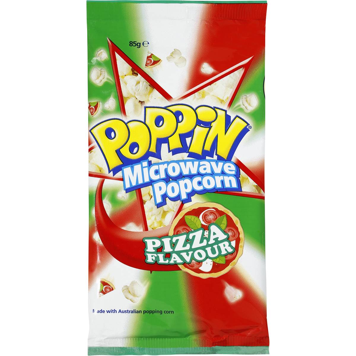 Poppin' Microwave Popcorn Pizza 85g | Woolworths