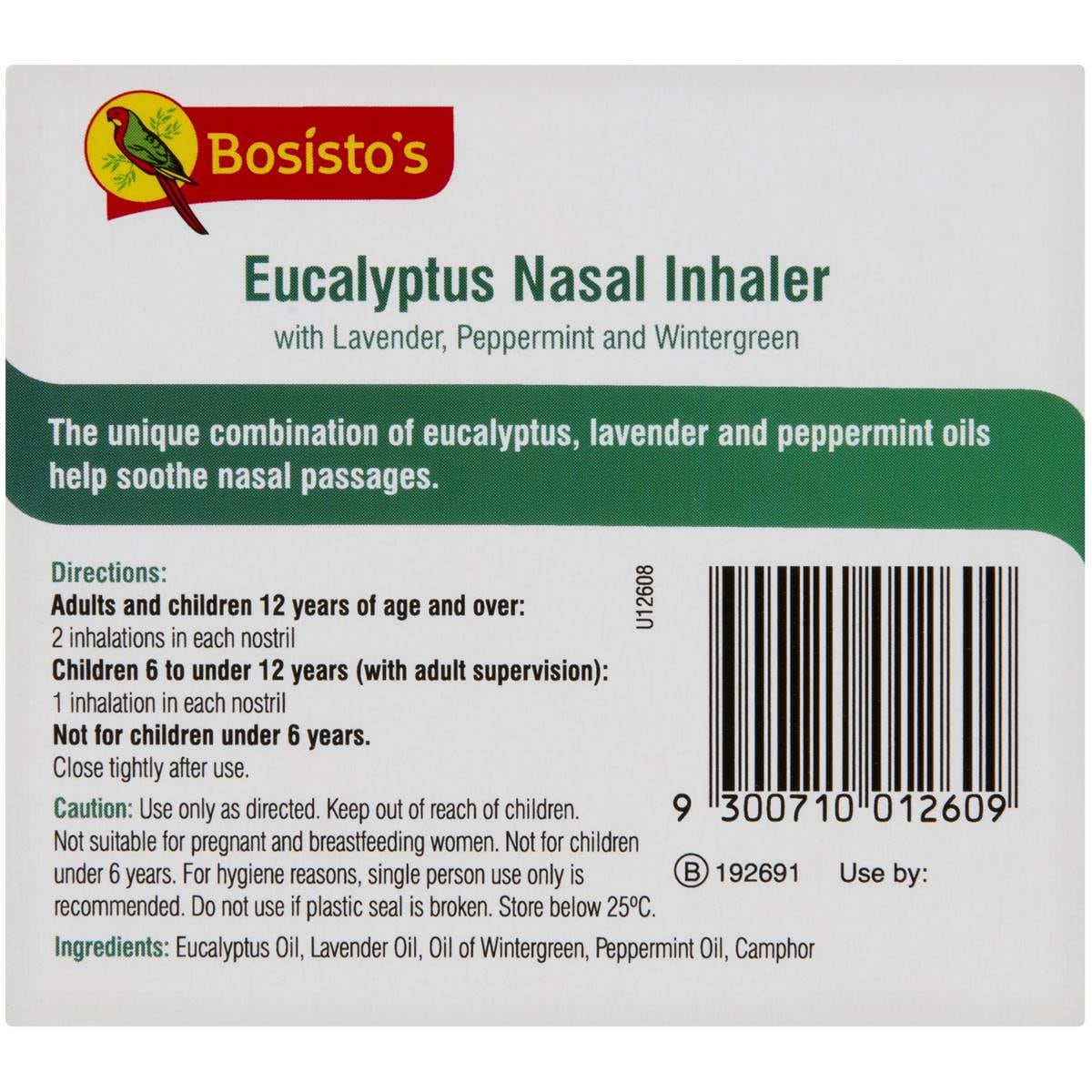 Bosisto's Nasal Inhaler Eucalyptus 1g | Woolworths