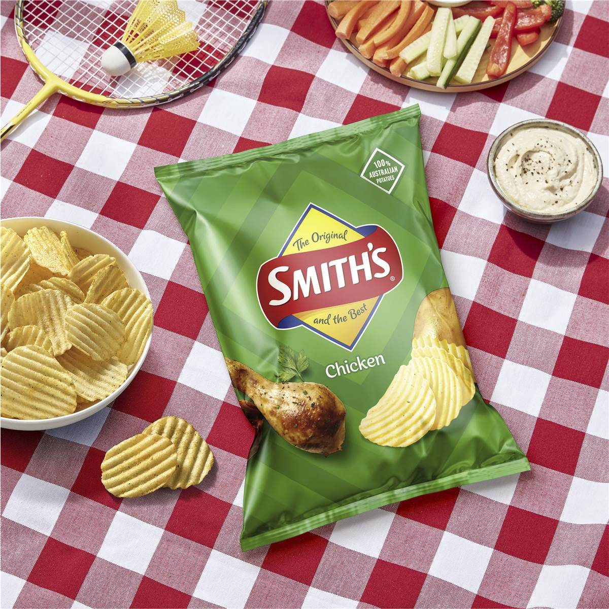 Smith's Crinkle Cut Potato Chips Chicken 170g | Woolworths
