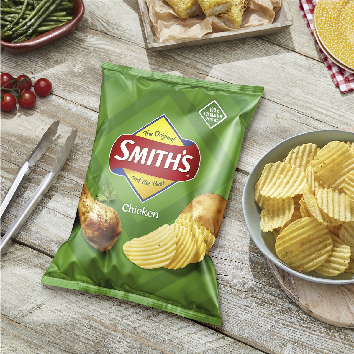 Smith's Crinkle Cut Potato Chips Chicken 170g | Woolworths