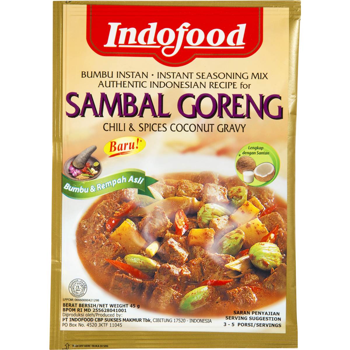 Indofood Seasoning Mix Sambal Goreng 45g | Woolworths