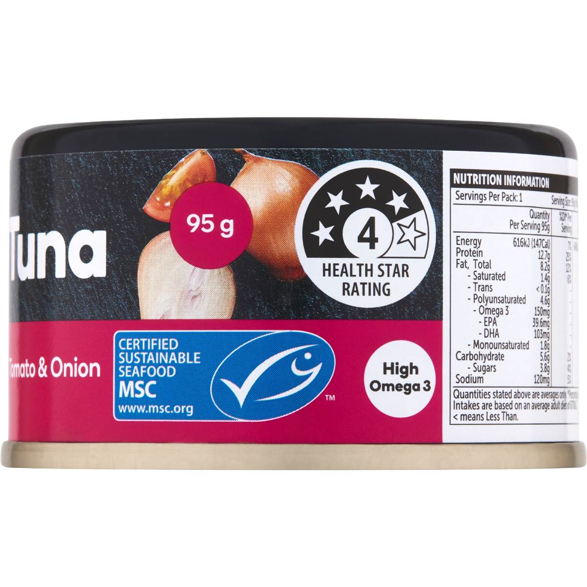 Woolworths Tuna Tomato And Onion 95g | Woolworths