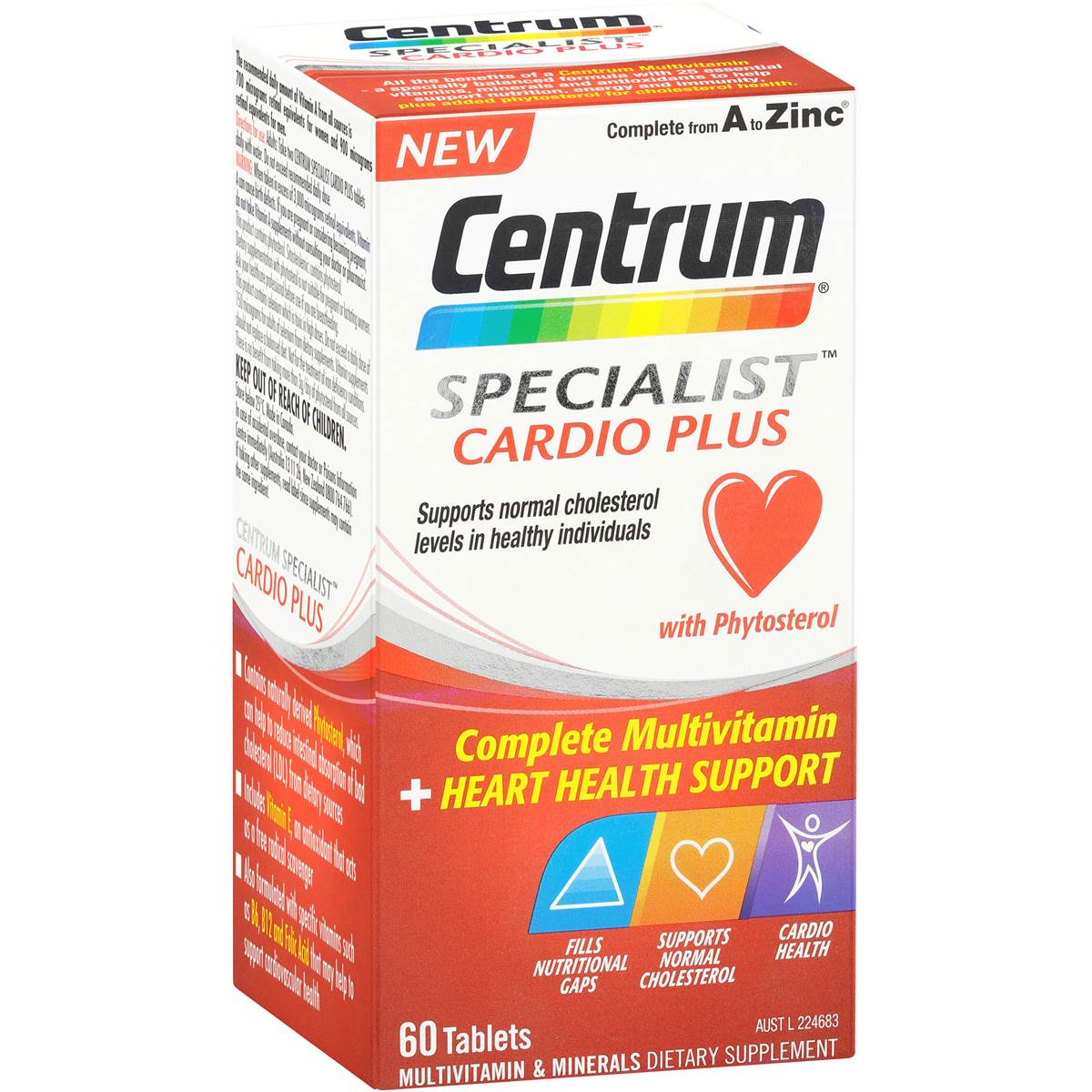 Centrum Specialist Cardio Plus With Phytosterol 60pk | Woolworths