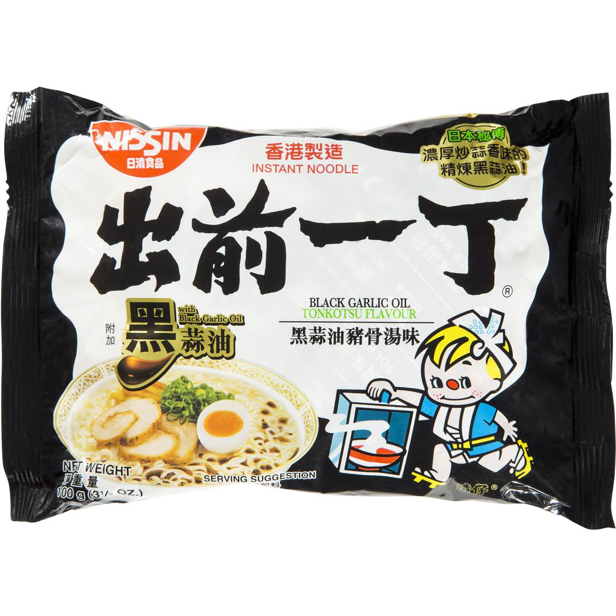 Nissin Black Garlic Tonkotsu Flavour Noodle 100g | Woolworths