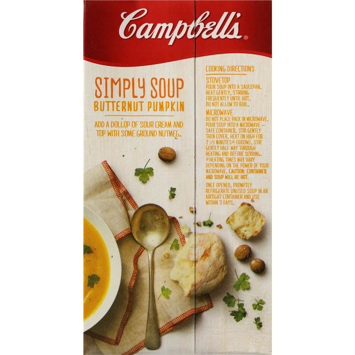 Campbell's Simply Soup Carton Butternut Pumpkin 500g | Woolworths