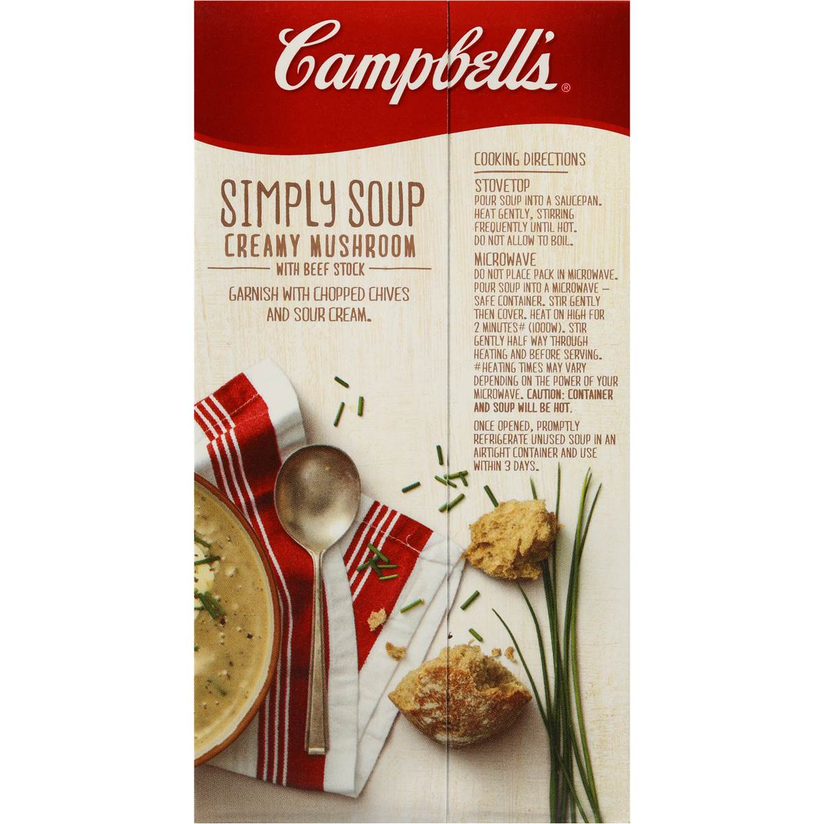 Campbell's Simply Soup Carton Creamy Mushroom 500g | Woolworths