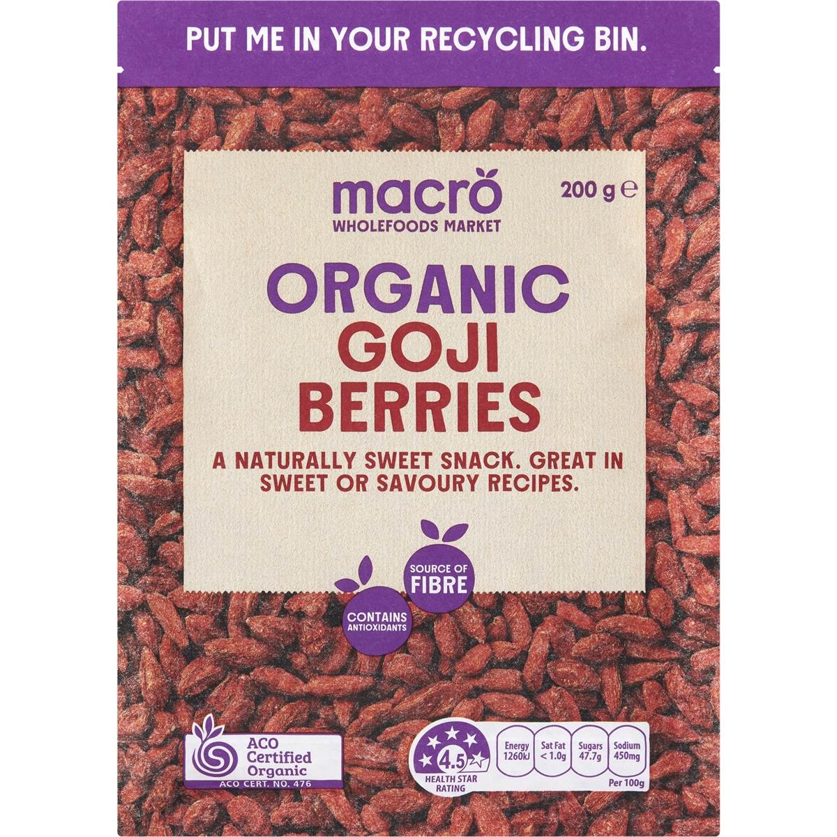 Macro Goji Berries 200g | Woolworths