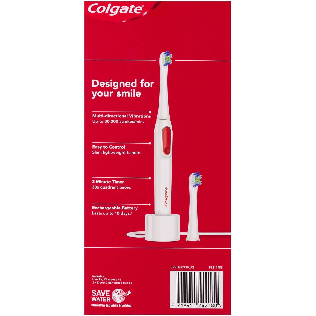 Colgate Proclinical 250r Deep Clean Sonic Electric Toothbrush 1 Pack ...