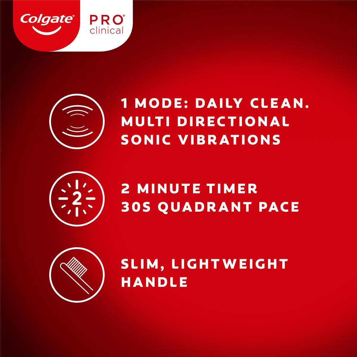 Colgate Sonic Electric Toothbrush Proclinical 250r Deep Clean Each ...