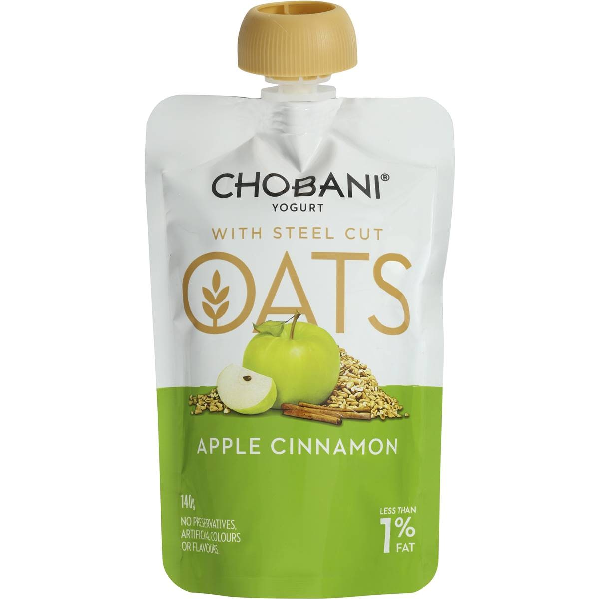 Chobani Oats Apple Cinnamon Yoghurt Pouch 140g | Woolworths