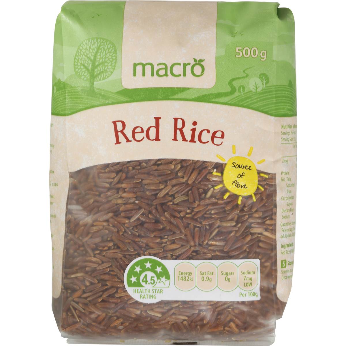 Macro Organic Natural Red Rice 500g | Woolworths