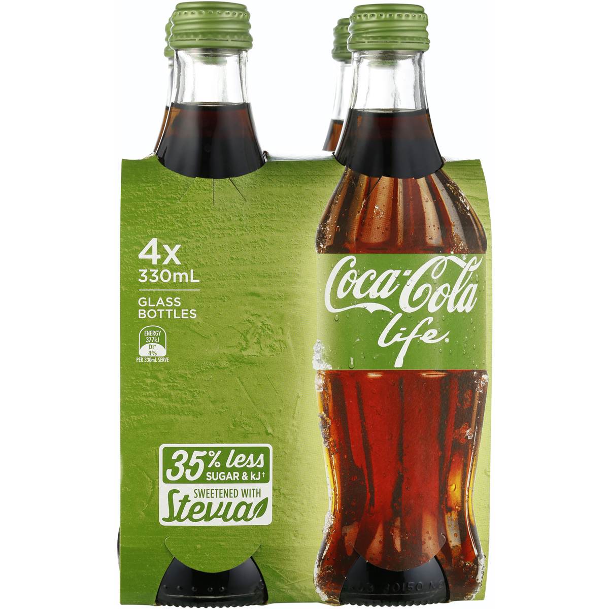 Coca-cola Life Bottles 4x330ml Pack | Woolworths