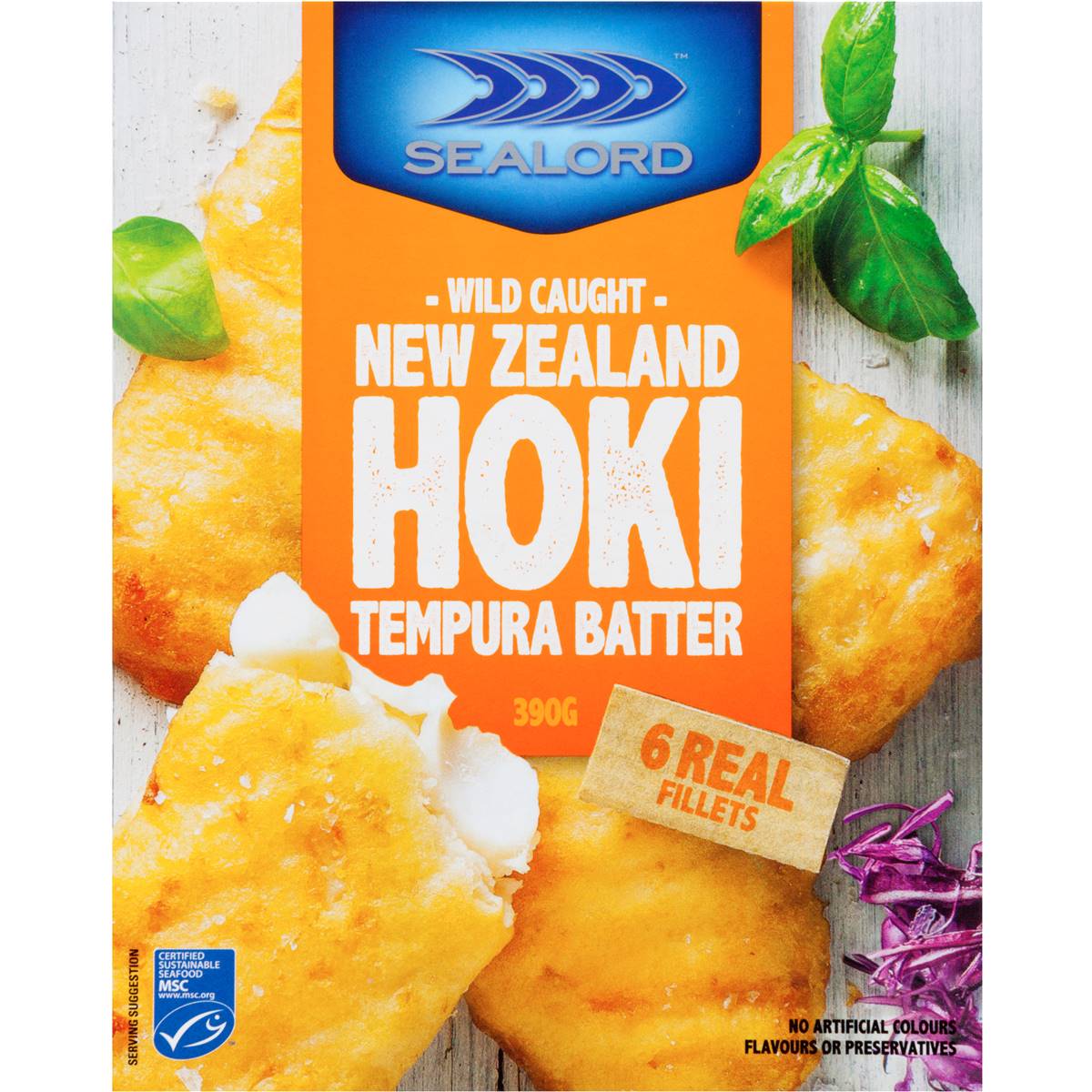 Sealord Hoki Fillets Tempura Batter 390g | Woolworths