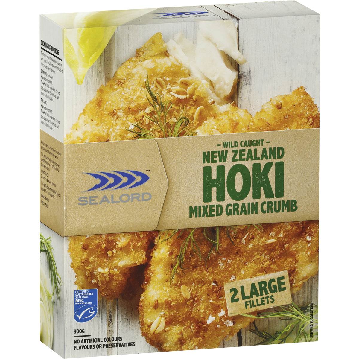 Sealord Premium Hoki Fillets Mixed Grain 2 Pack | Woolworths
