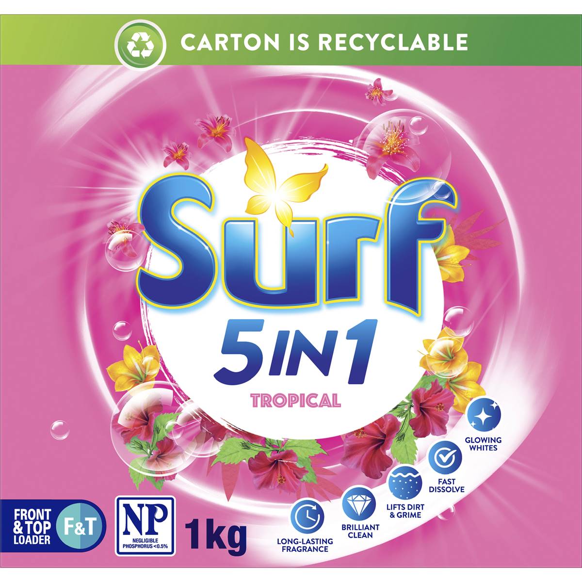 Surf Laundry Powder Tropical Lily 1kg | Woolworths