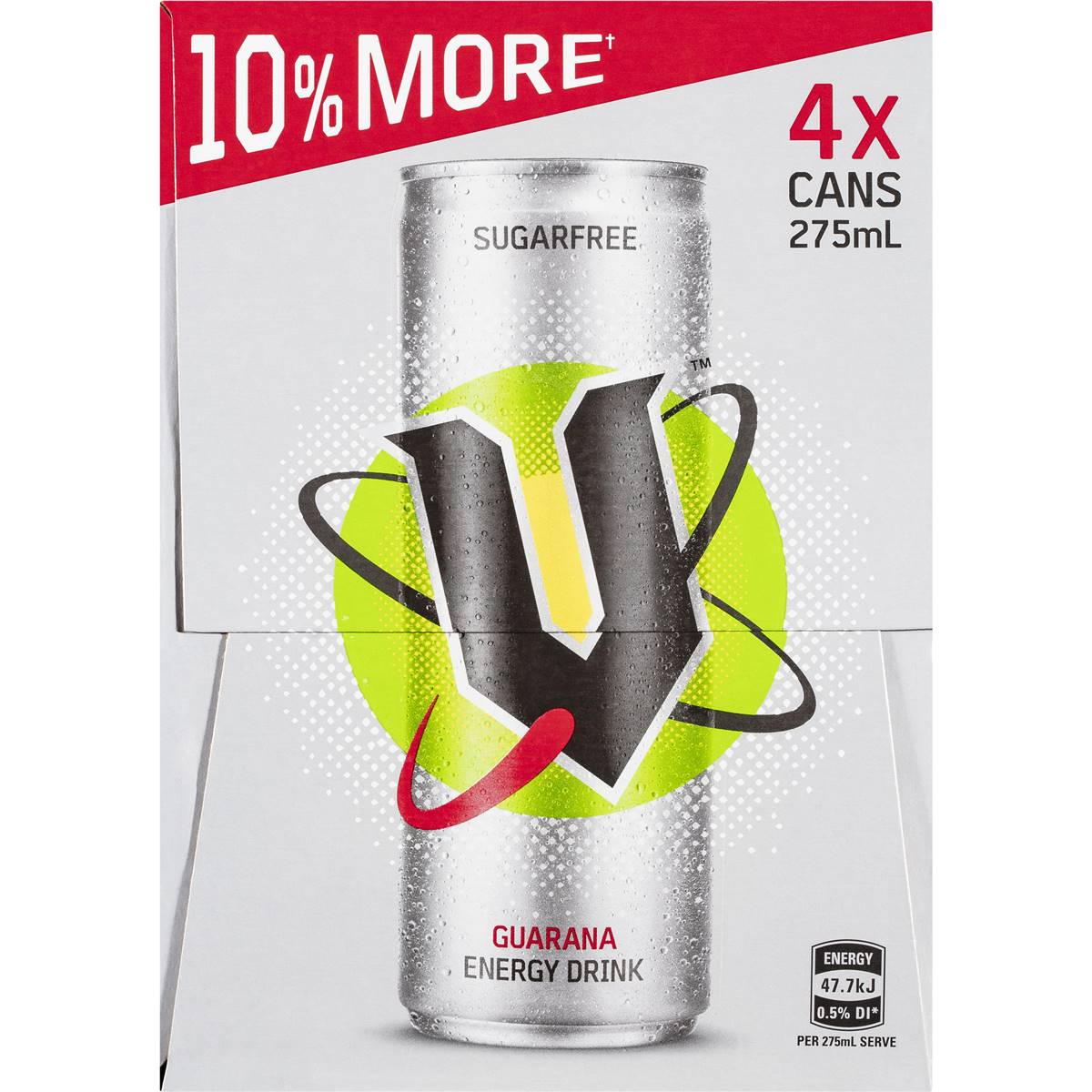 V Energy Sugar Free Drink 4 Pack | Woolworths