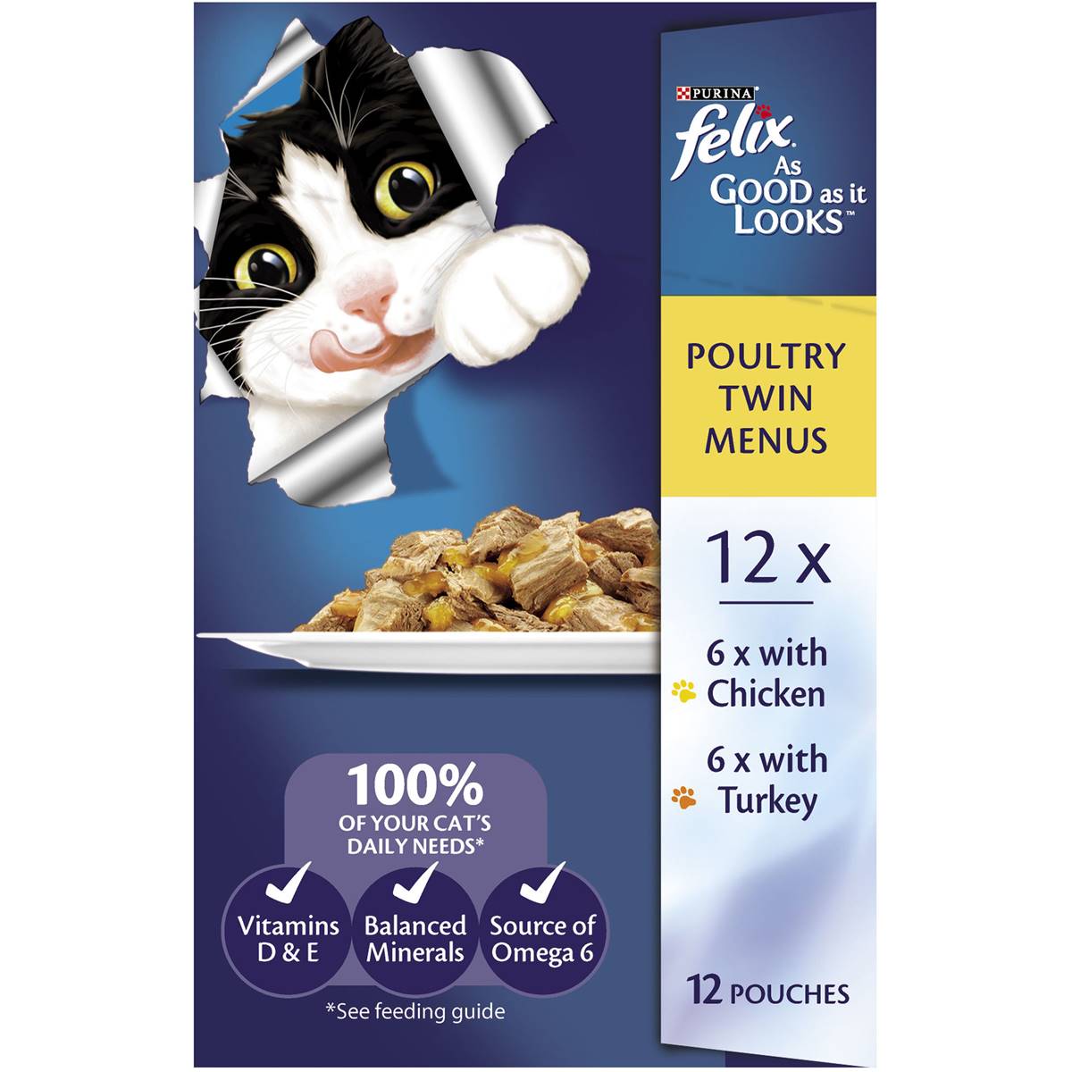 Felix As Good As It Looks Poultry Twin Menus 1020g | Woolworths