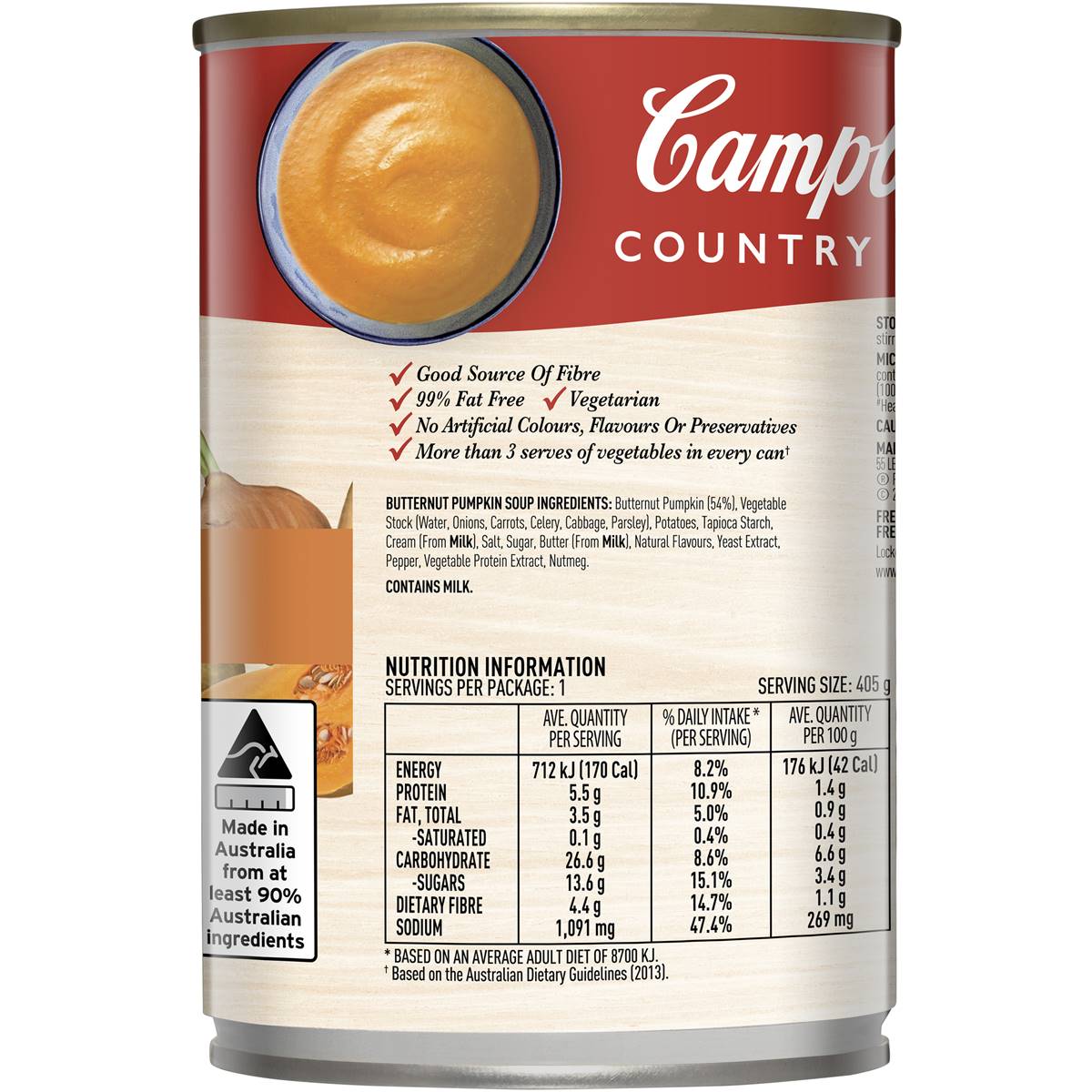 Campbell's Country Ladle Butternut Pumpkin Soup 405g | Woolworths