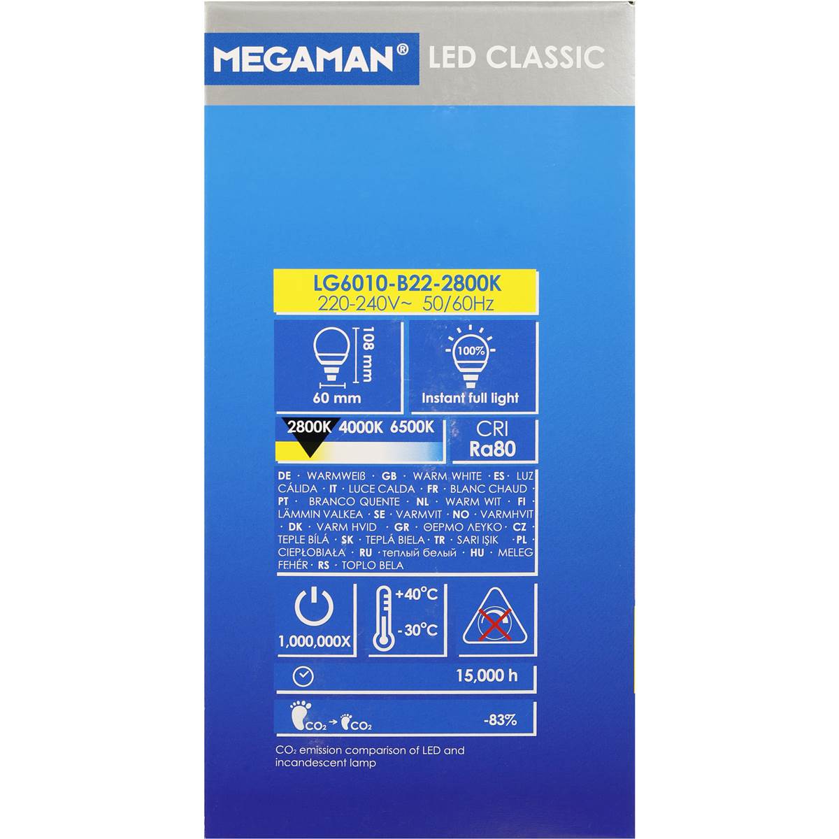 Megaman Led A60 Warm White 810lm Each | Woolworths