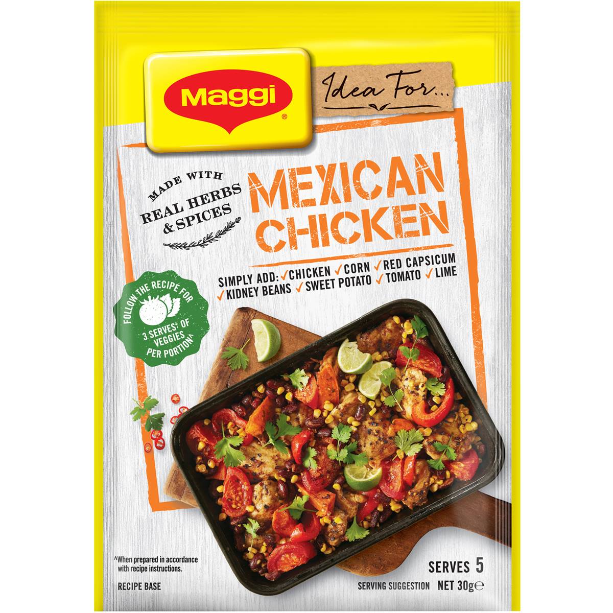 Maggi Mexican Chicken Recipe Base 30g | Woolworths