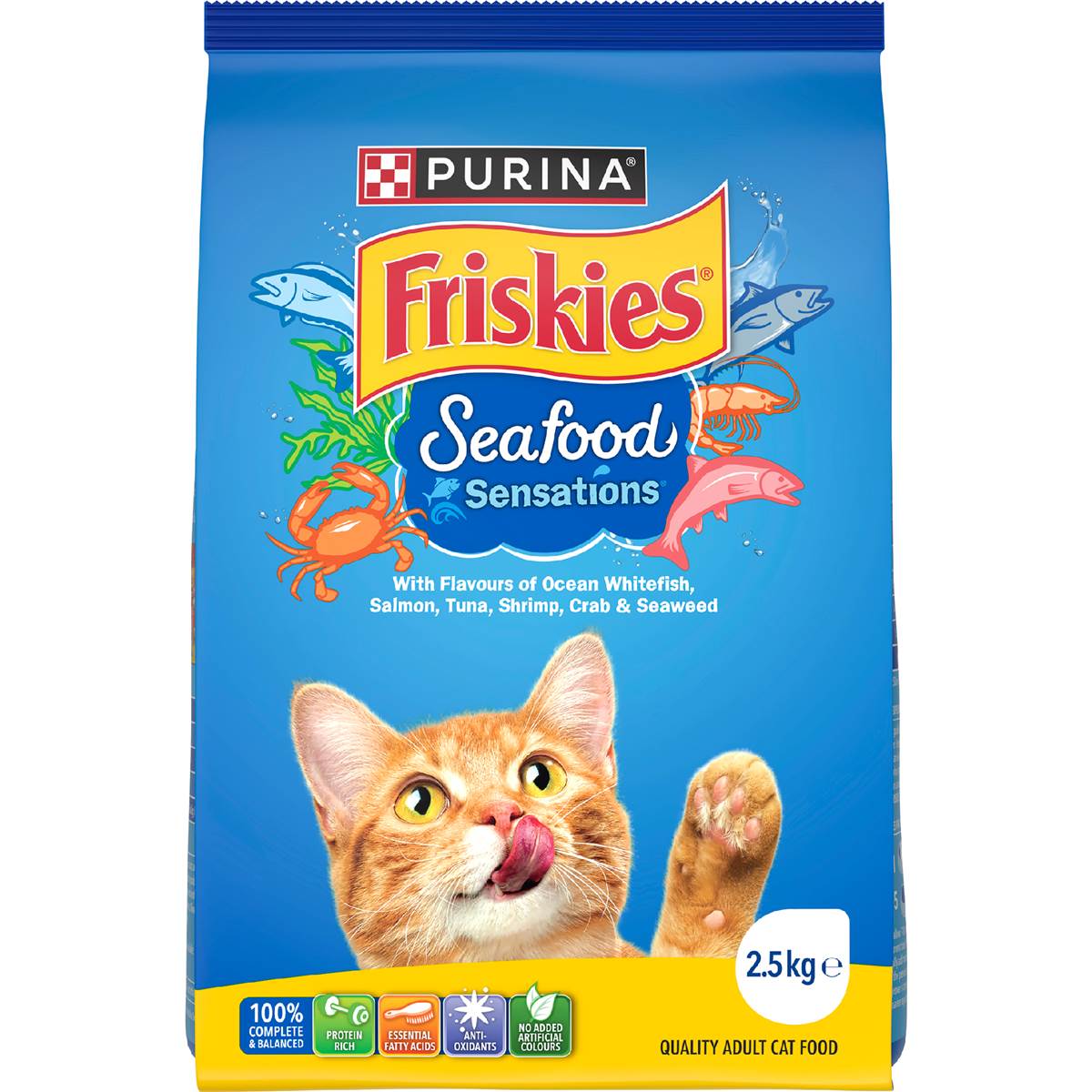 Friskies Adult Seafood Sensations Dry Cat Food 2.5kg | Woolworths