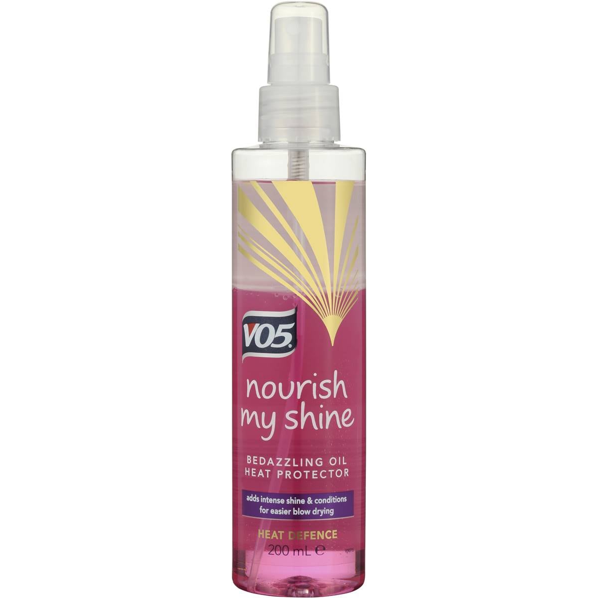Vo5 Nourish My Shine Heat Protect Spray Bedazzling Oil 200ml | Woolworths