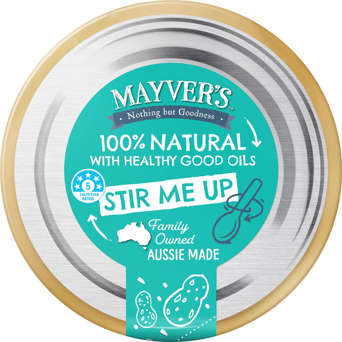 Mayver's Unsalted Smunchy Peanut Butter 375g | Woolworths