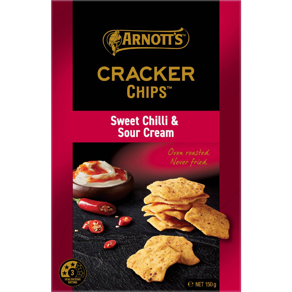 Arnott's Cracker Chips Sweet Chilli & Sour Cream 150g | Woolworths