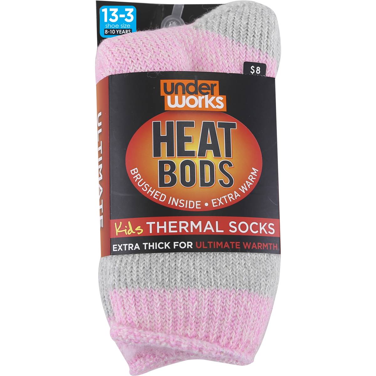 Underworks Heat Bods Girls Crew Sizes 13 To 3 Each | Woolworths