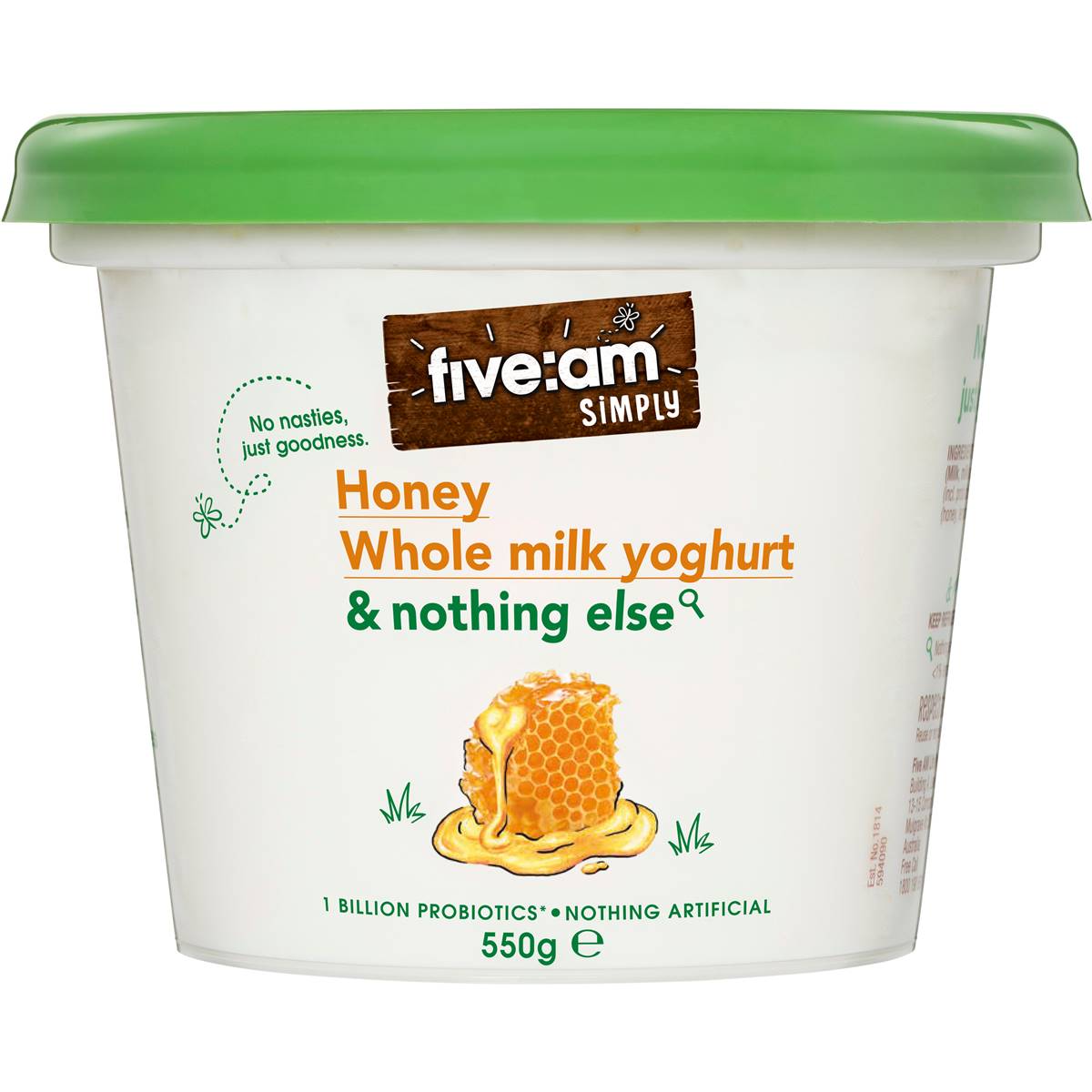 Five:am Simply Yoghurt Honey 550g | Woolworths