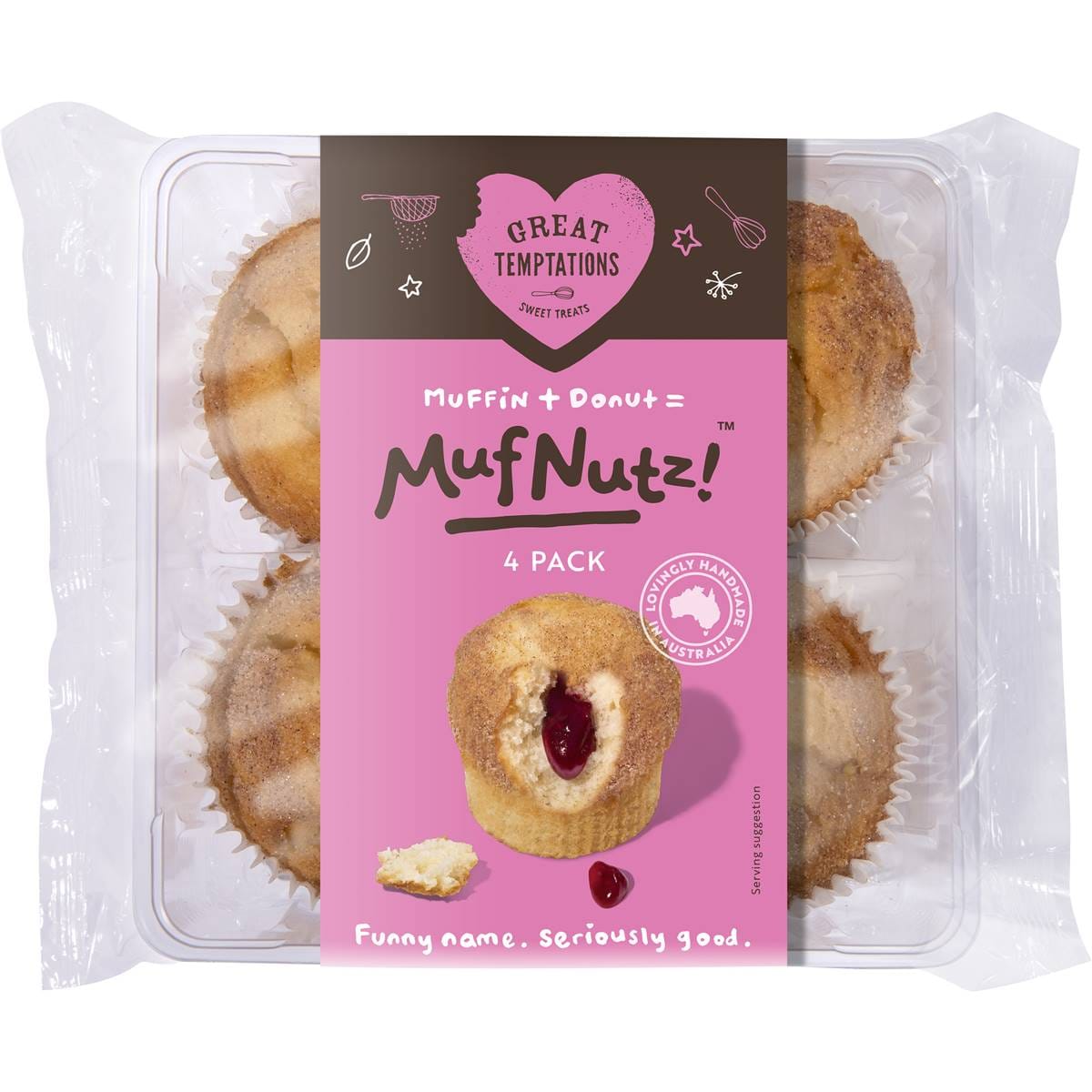 Great Temptations Mufnutz 4 Pack | Woolworths