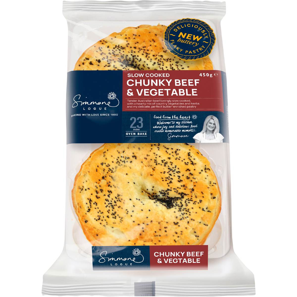 Simmone Logue Angus Chunky Beef Pie 2 Pack | Woolworths
