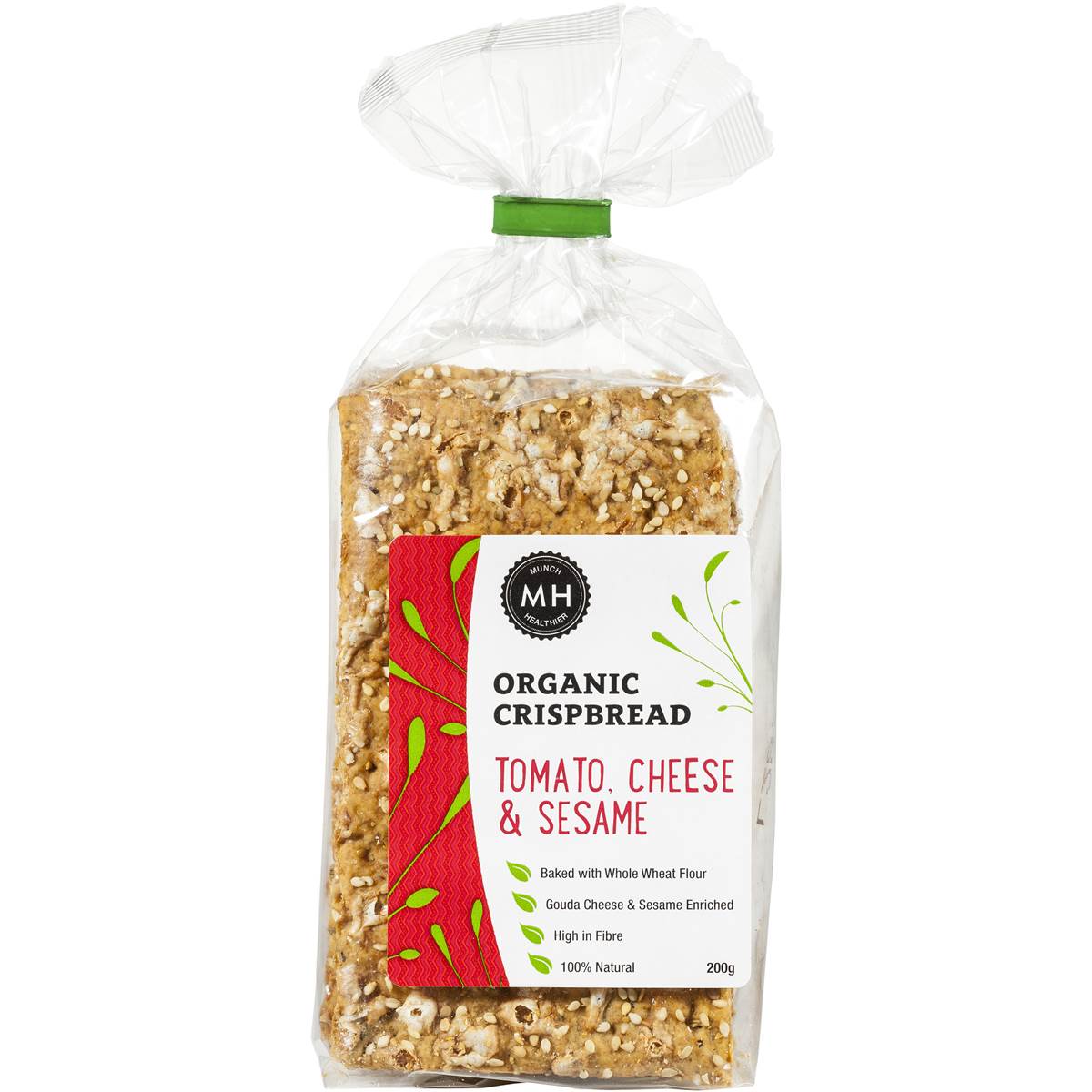 Munch Cheese Tomato & Sesame Organic Crackers 200g | Woolworths