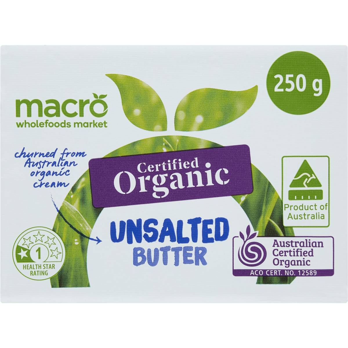 Macro Organic Unsalted Butter 250g | Woolworths