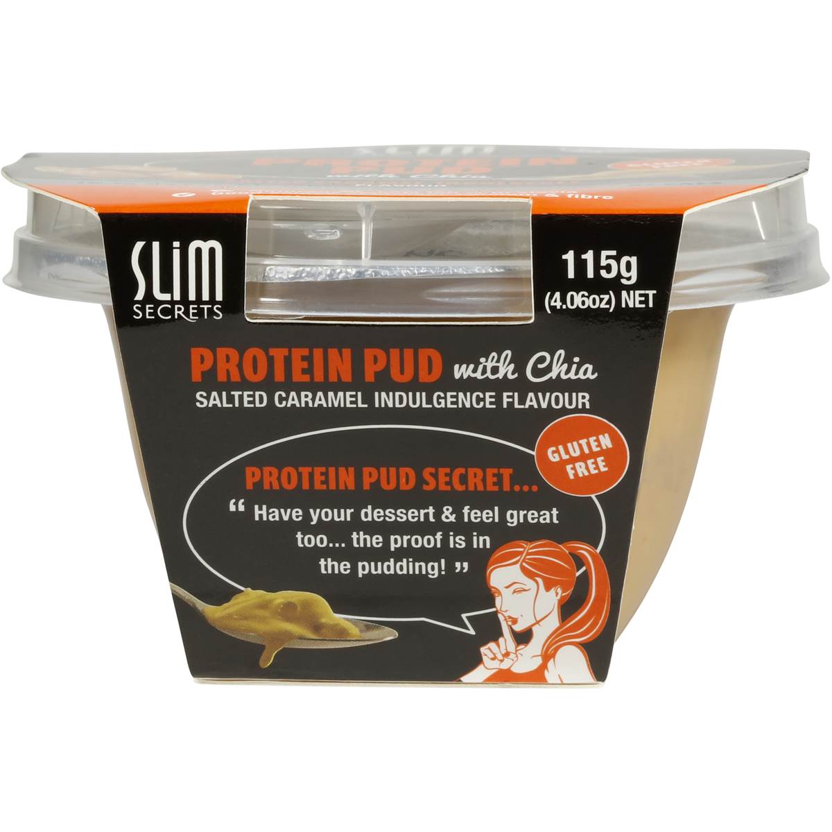 Slim Secrets Protein Pud With Chia Salted Caramel 115g | Woolworths