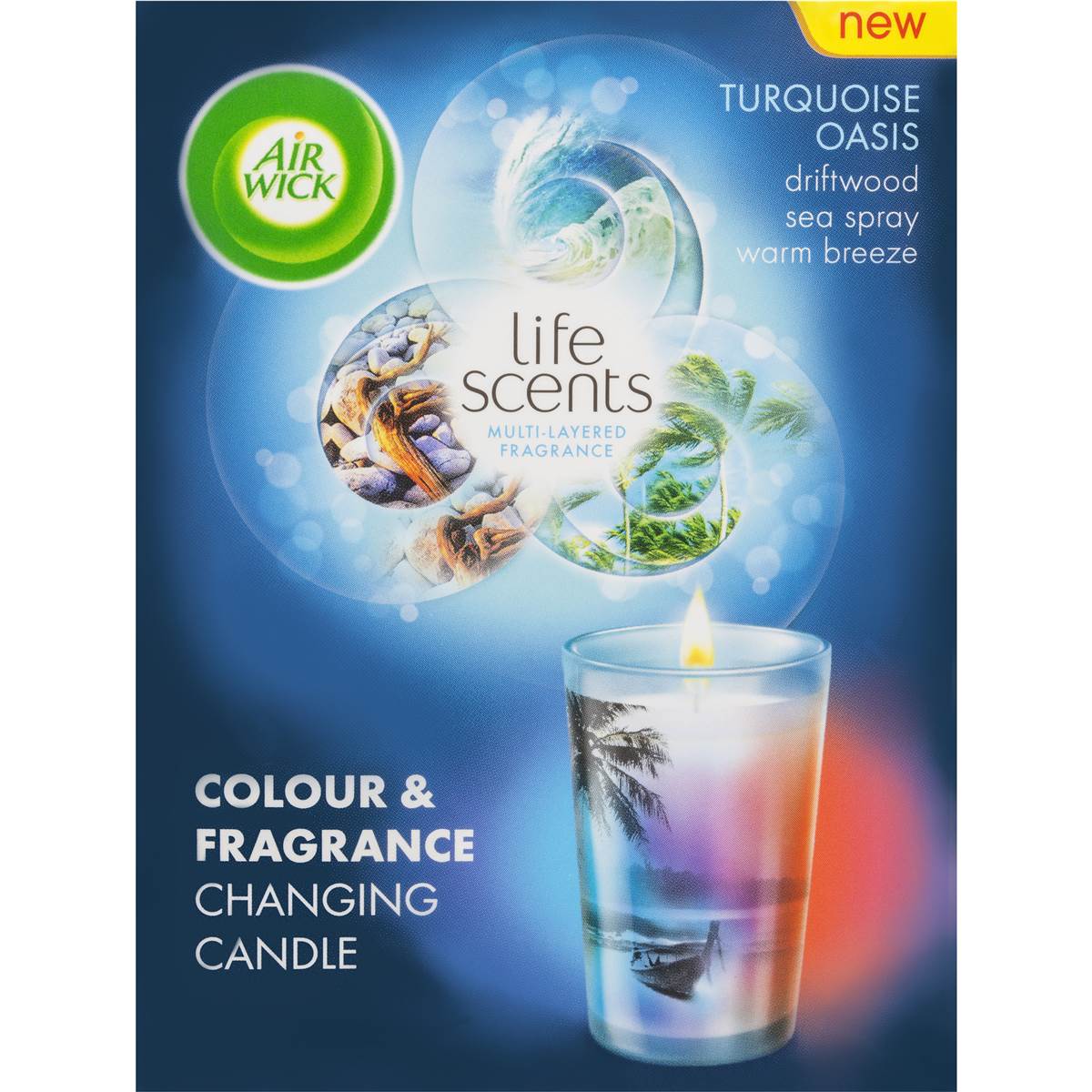 Air Wick Life Scents Turquoise Oasis Multi Colour Candle 135g | Woolworths