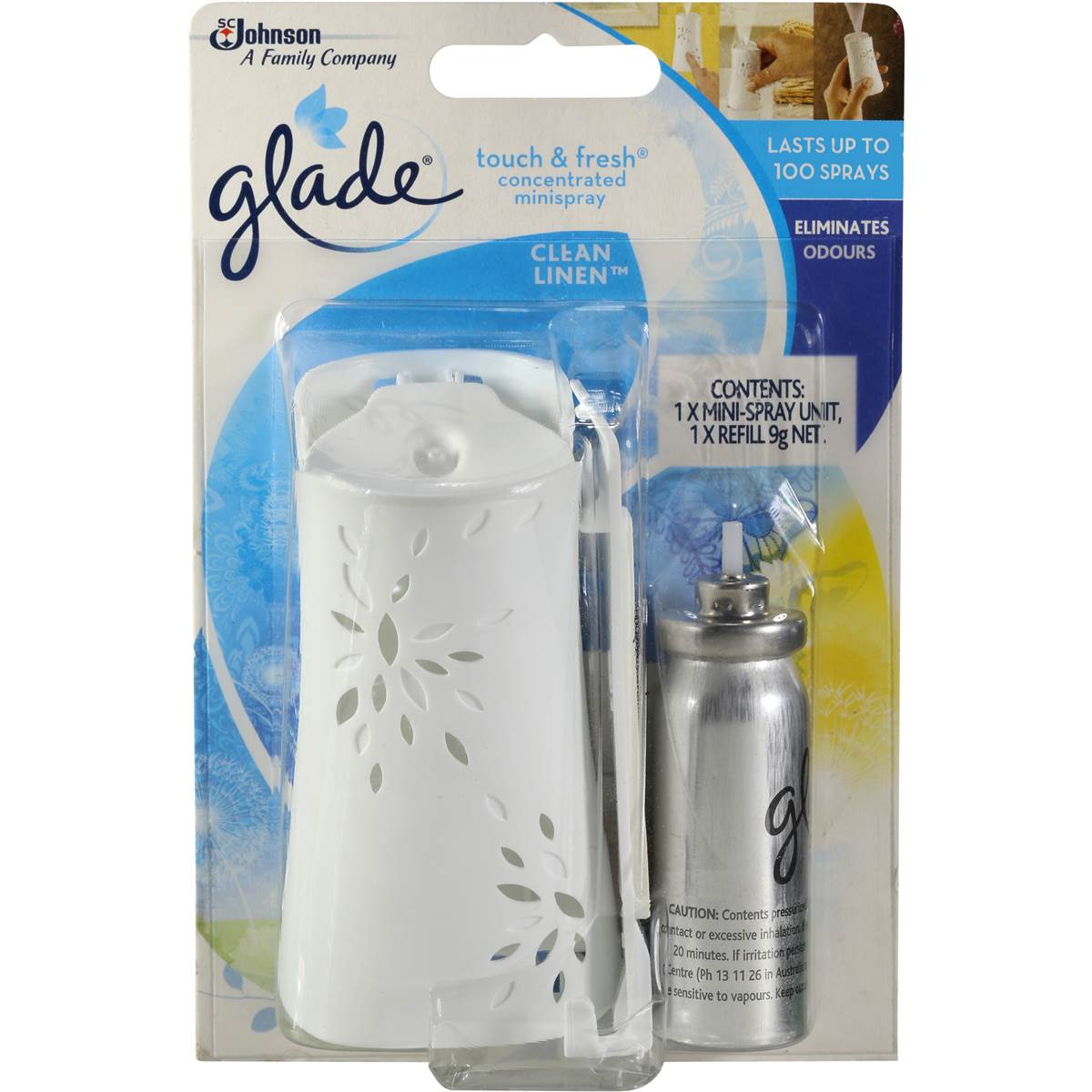 Glade Clean Linen Touch & Fresh Primary 9g | Woolworths