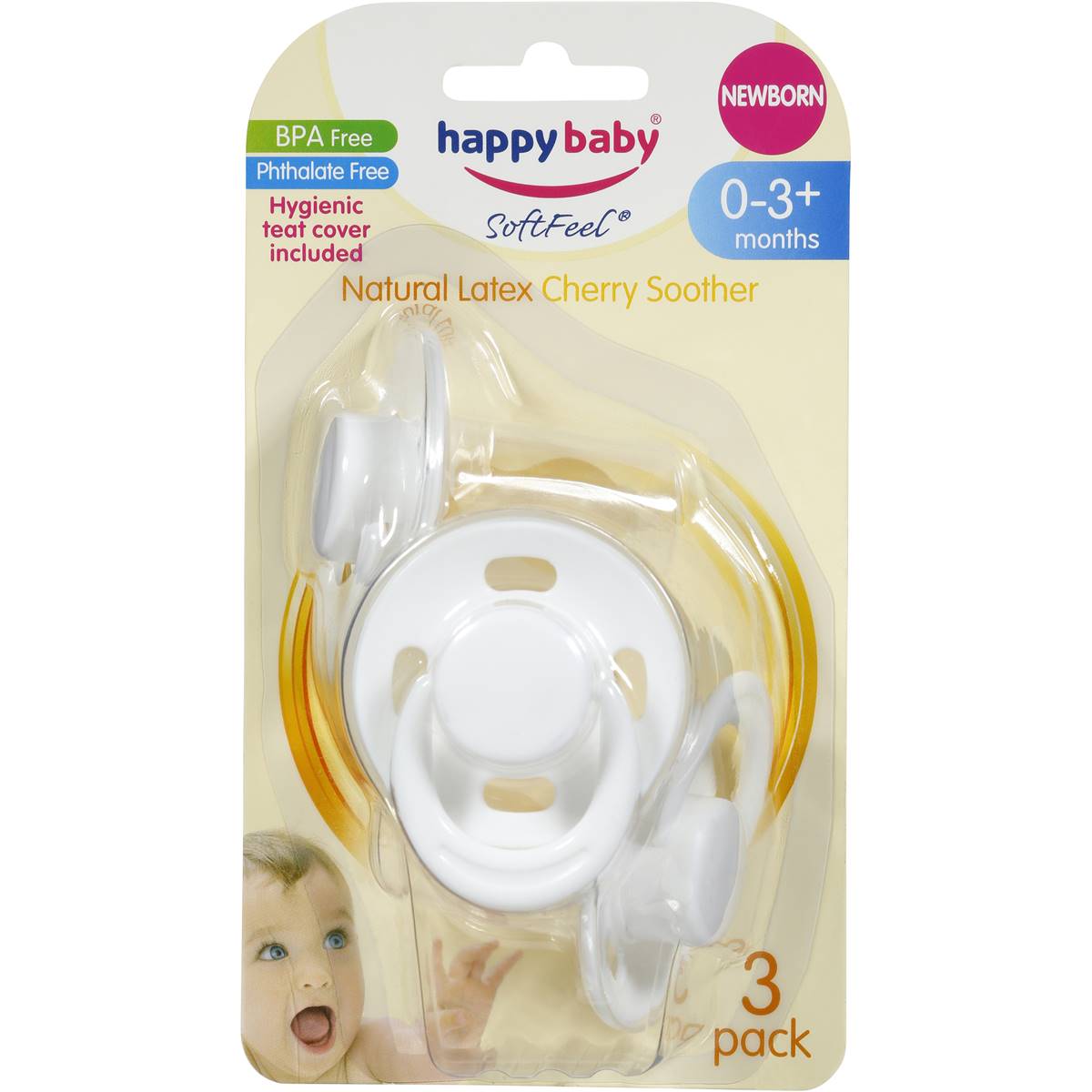 Happy Baby Soother Small 3 Pack | Woolworths