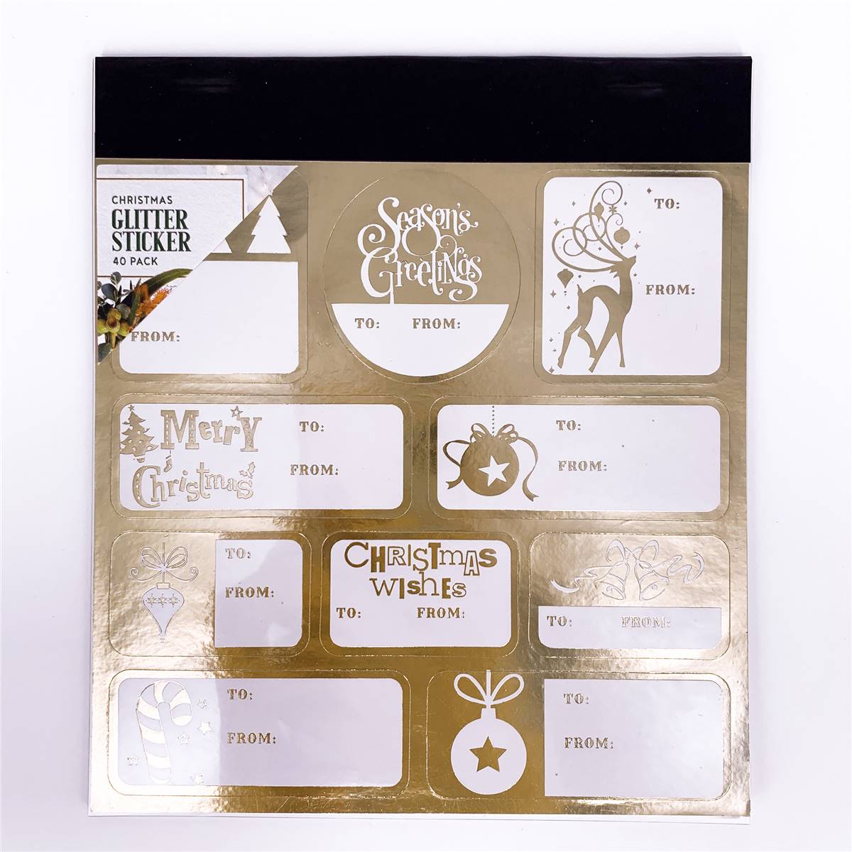 Christmas Foil Present Stickers 40 Pack | Woolworths