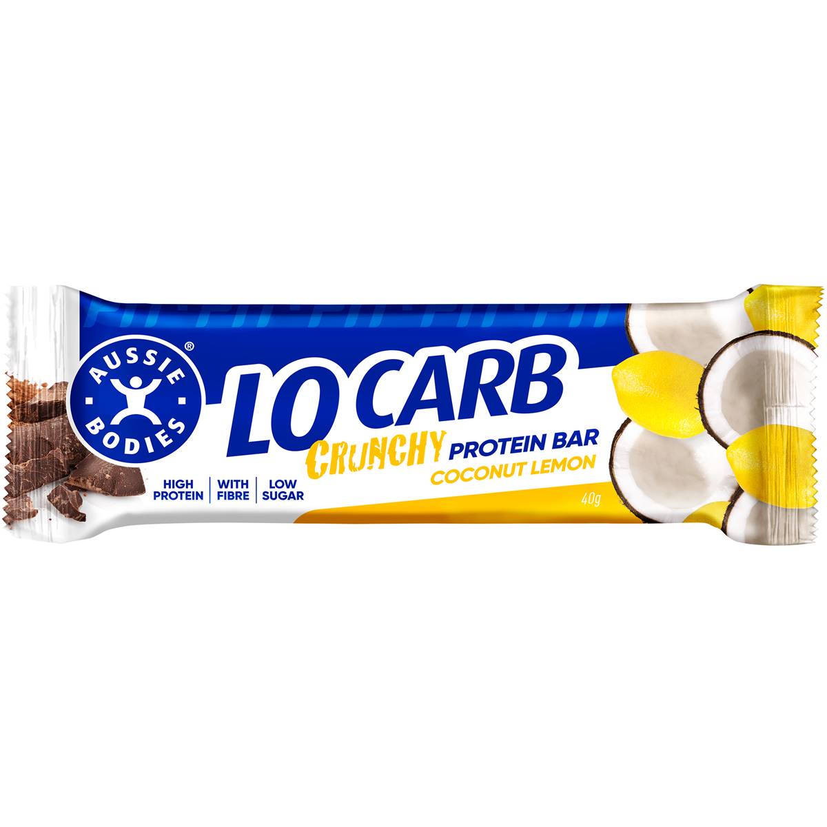 Aussie Bodies Protein Fx Lo Carb Bar Crunch Lemon Coconut Macadamia 40g ...