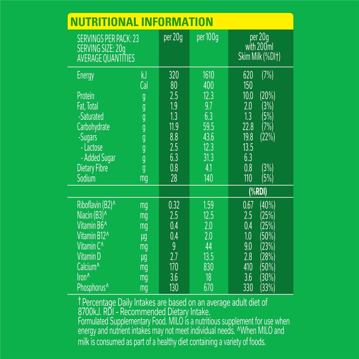 Nestle Milo Malted Drinking Chocolate 460g | Woolworths