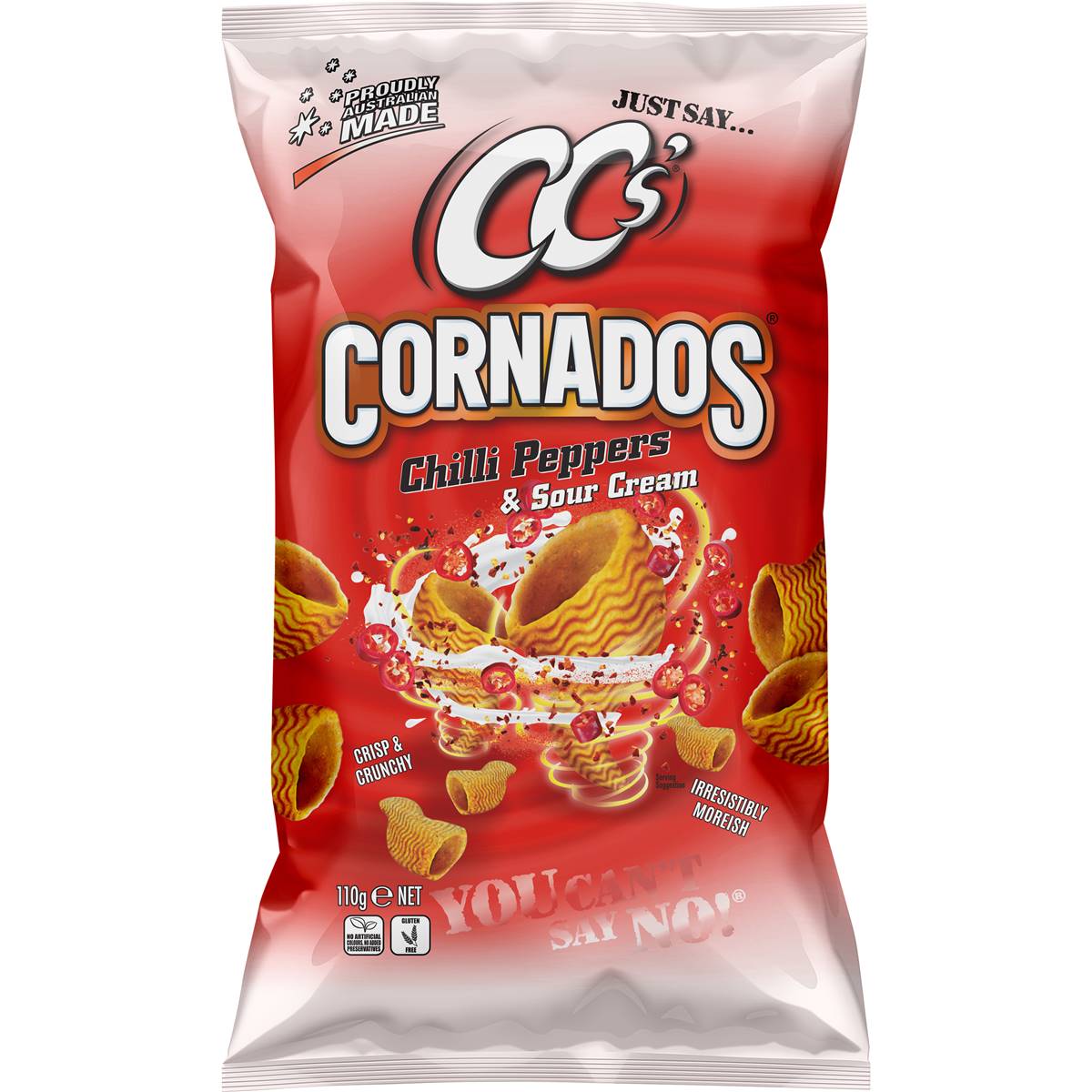 Cc's Cornados Chilli Peppers & Sour Cream 110g | Woolworths