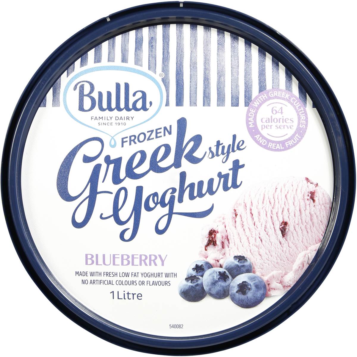 Bulla Frozen Greek Yoghurt Blueberry 1l Tub | Woolworths