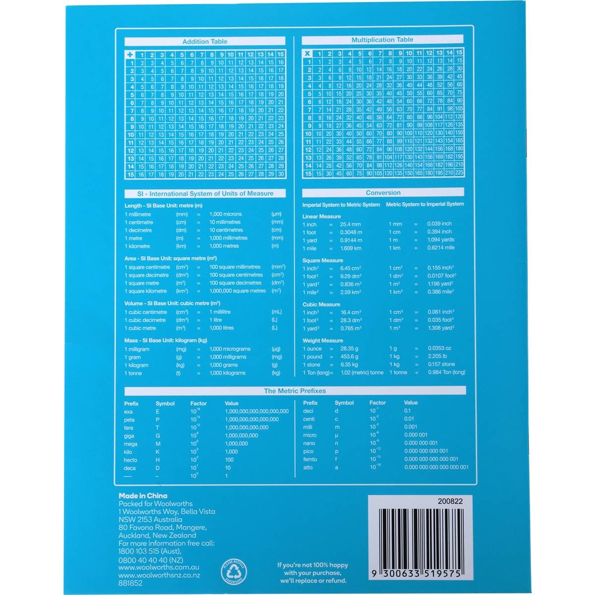 Woolworths Exercise Book 9x7 Inches 64pg Each | Woolworths