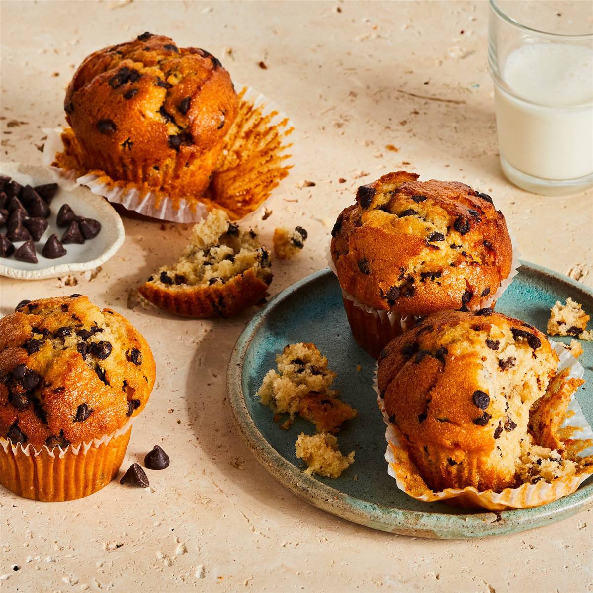 Woolworths Choc Chip Muffin 4 Pack | Woolworths