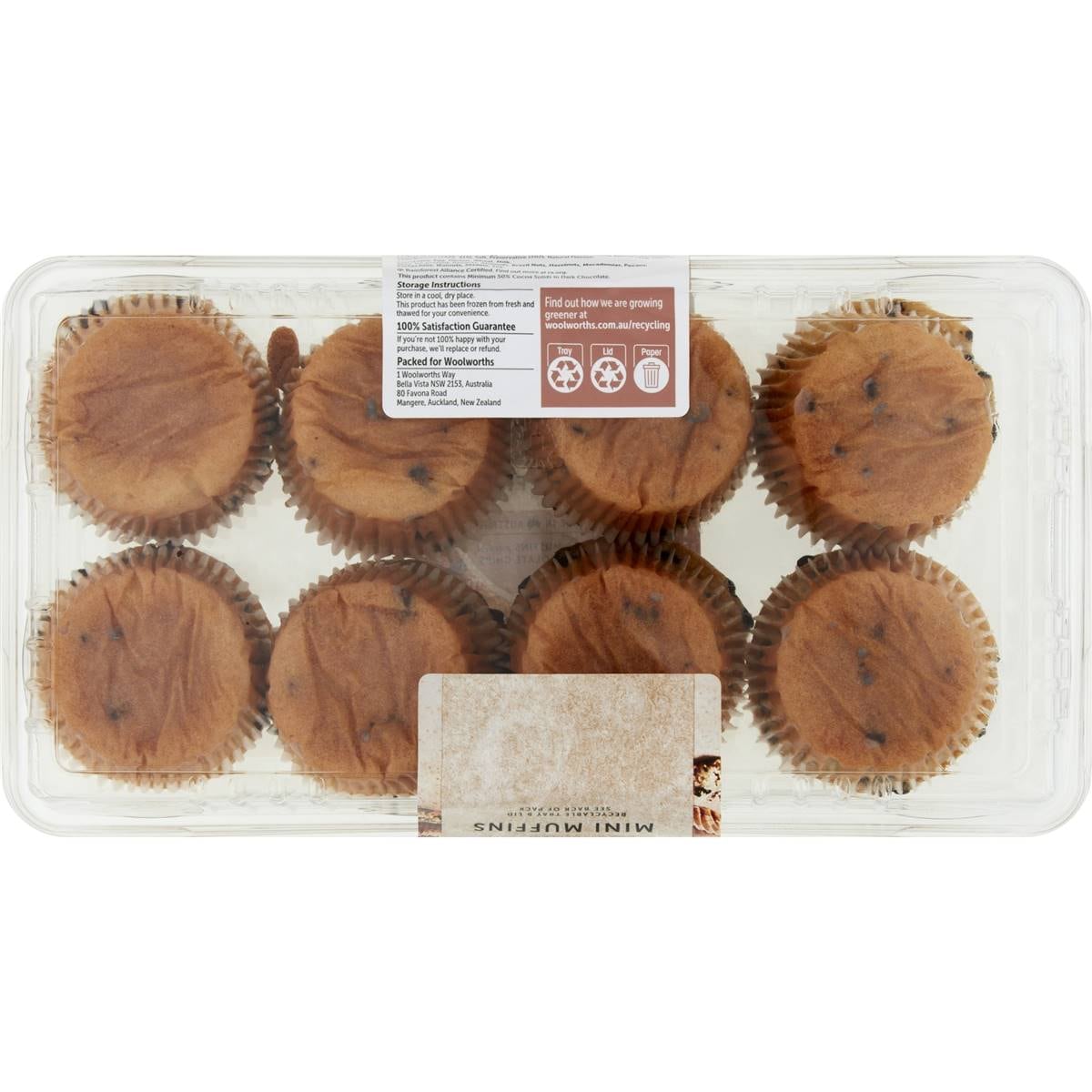 Woolworths Mini Choc Chip Muffin 8 Pack | Woolworths