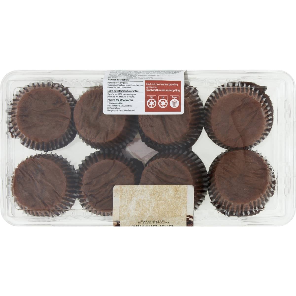 Woolworths Mini Double Choc Muffins 8 Pack | Woolworths