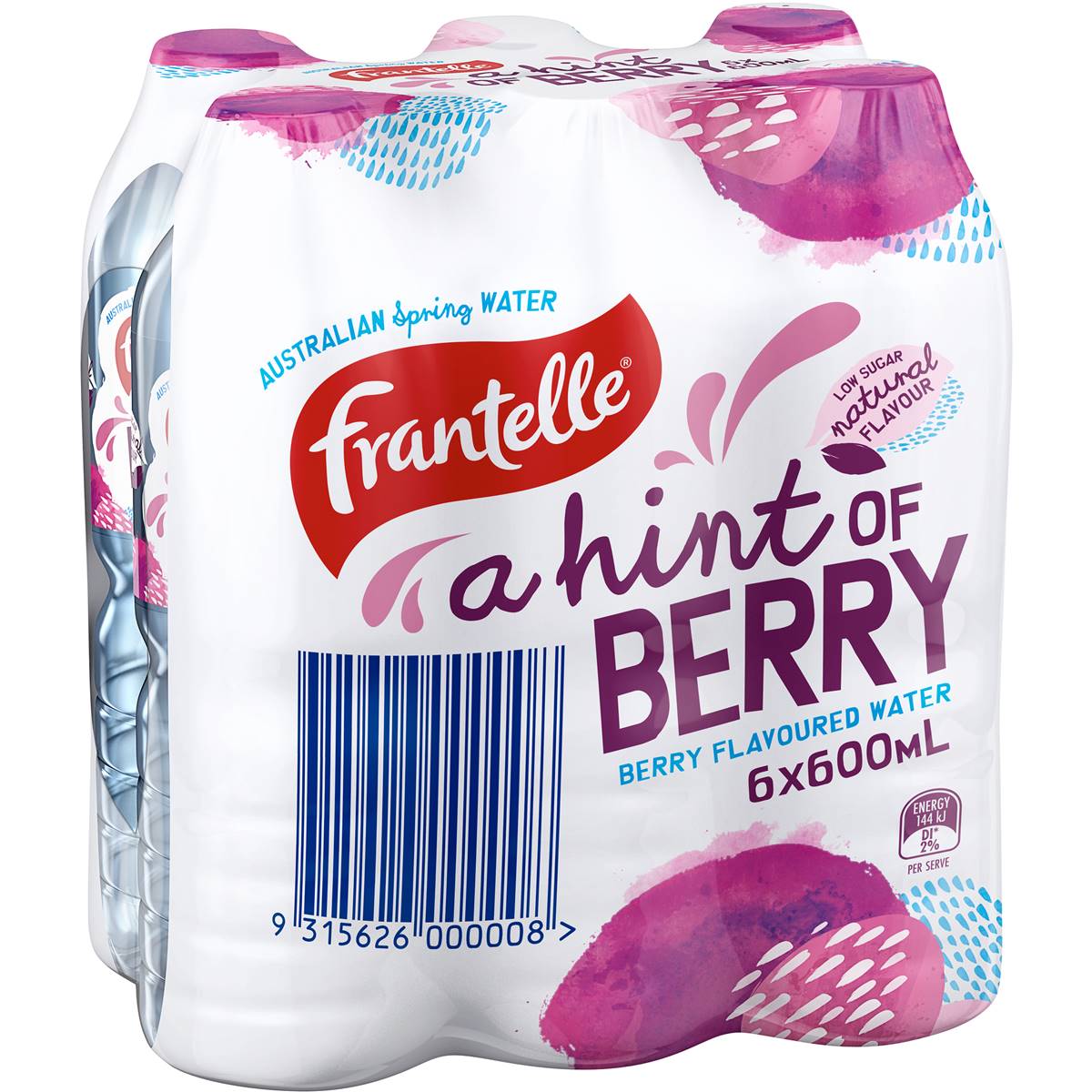Frantelle Flavoured Water With A Hint Of Berry 6x600ml | Woolworths