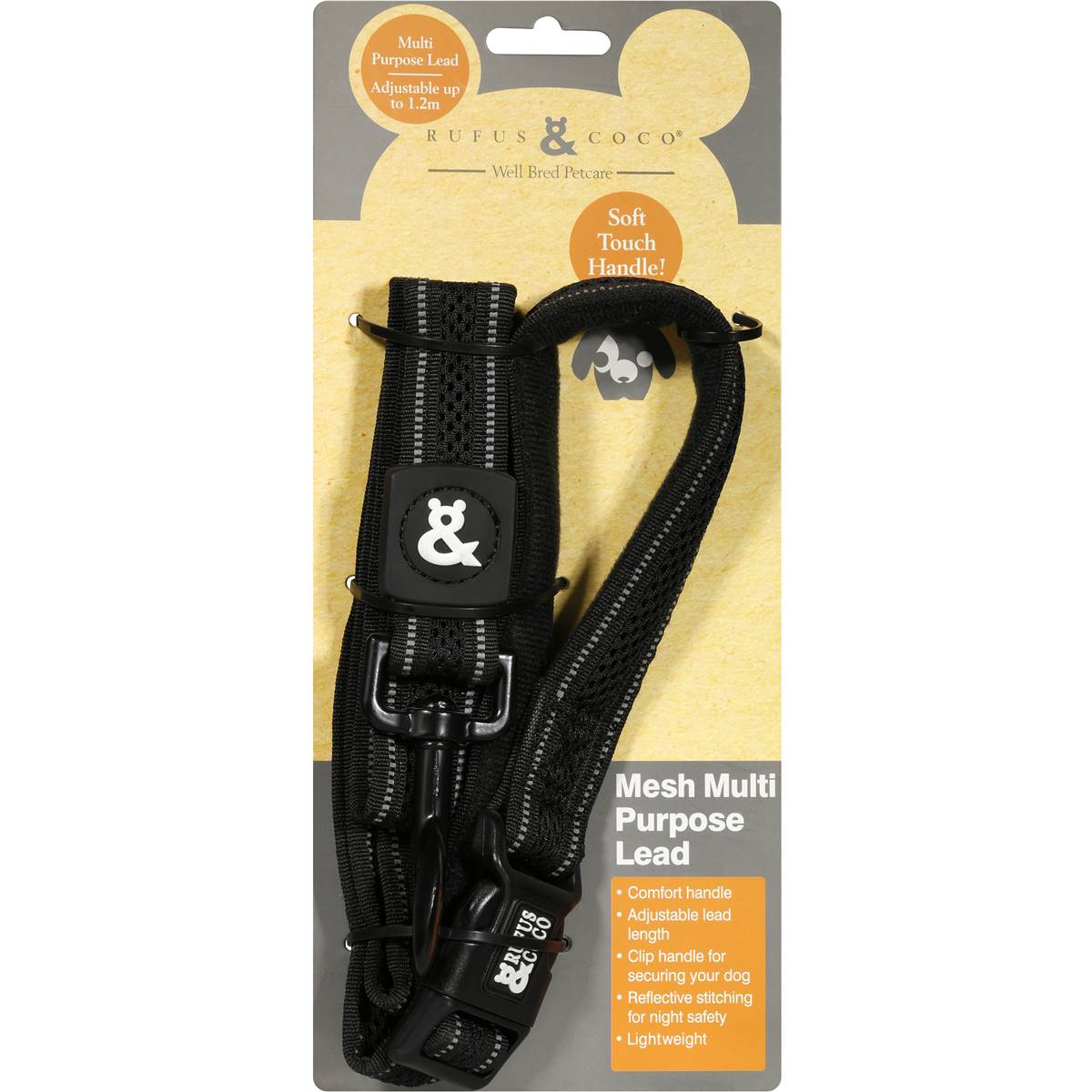 Rufus & Coco Multi Purpose Lead Soft Mesh Each | Woolworths